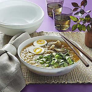 Corelle Vitrelle 28-oz Soup/Cereal Bowls Set of 6, Winter Frost White & 4-Pc Meal Bowls Set, Service for 4, Durable and Eco-Friendly 9-1/4-Inch Bowls, Compact Stack Bowl Set, White