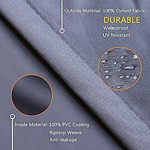 Baner Garden B15 3-Piece Outdoor Veranda Patio Garden Furniture Cover Set with 600D Durable and Water Resistant Fabric