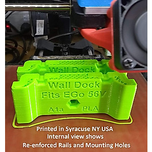 Made by Mitchell Compatibe with EGo 56V Battery Holder, Mount, Store, Wall Dock, lawnmower leaf blower, trimmer USA -2 PACK- PN E56-WDx2