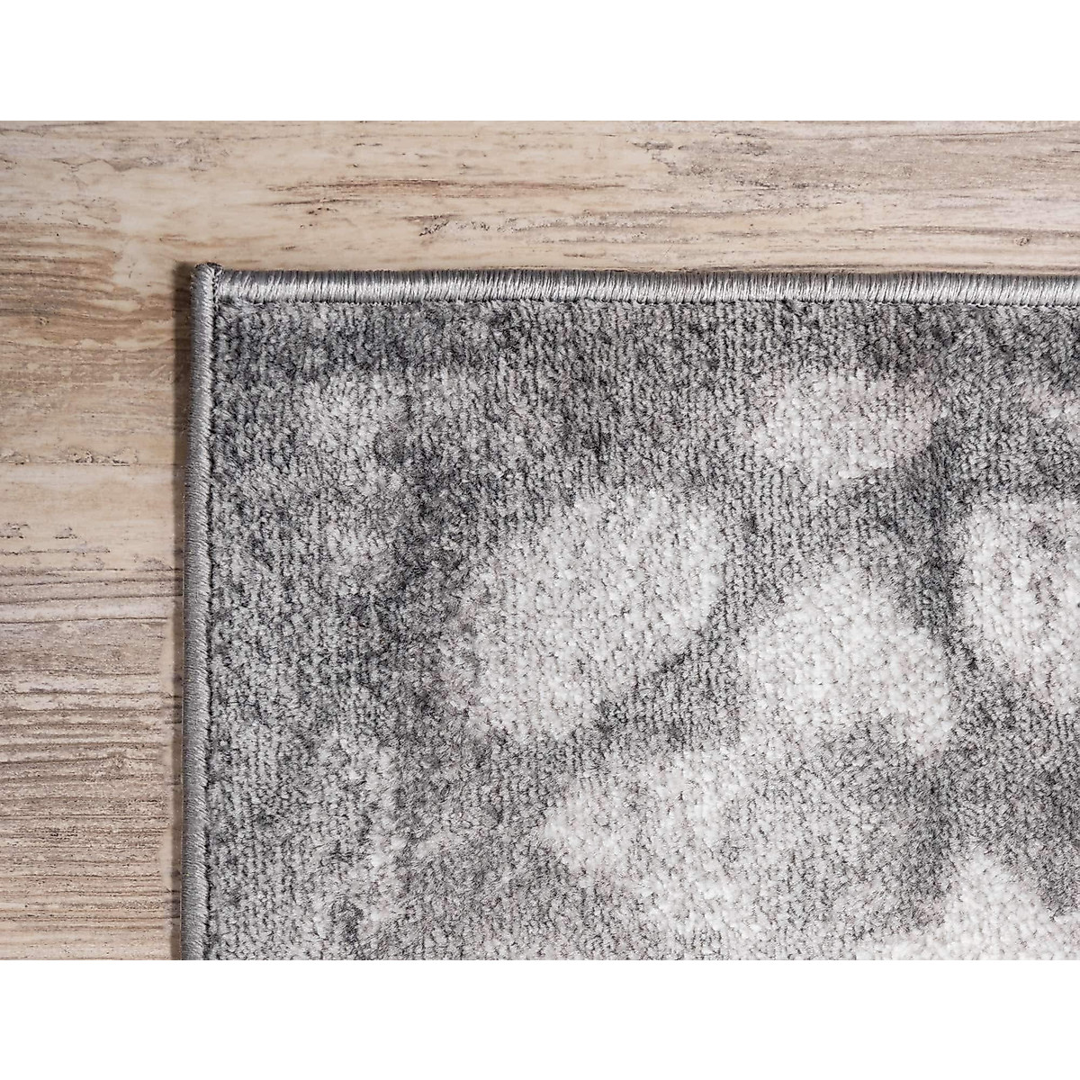 Unique Loom Sofia Collection Area Rug - Larvotto (2'x 6' 7" Runner, Dark Gray/ Ivory)