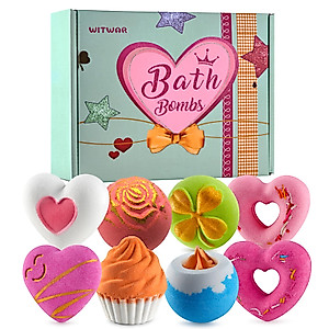 Bath Bombs Gift Set for Women- Mothers Day Gifts,Gifts for Women, Natural Organic Bath Bomb - 8 BathBombs Handmade Moisturize Fizzy Bubble Bath Balls for Birthday Gifts