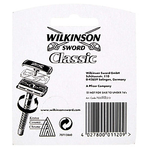 Wilkinson Sword Classic Double Edge Razor Blades, 5 Per Pack (1-Pack)