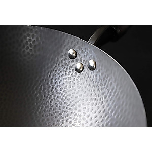 JIA Carbon Steel Companion Wok with Lid - 32CM, Black