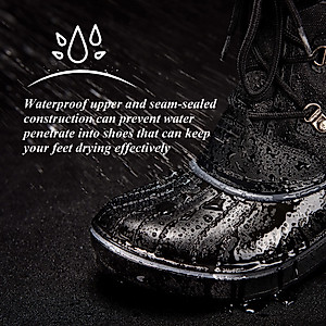 ALEADER Waterproof Snow Boots for Women, Warm Faux Fur Winter Duck Boots Shoes Black 9 B(M) US