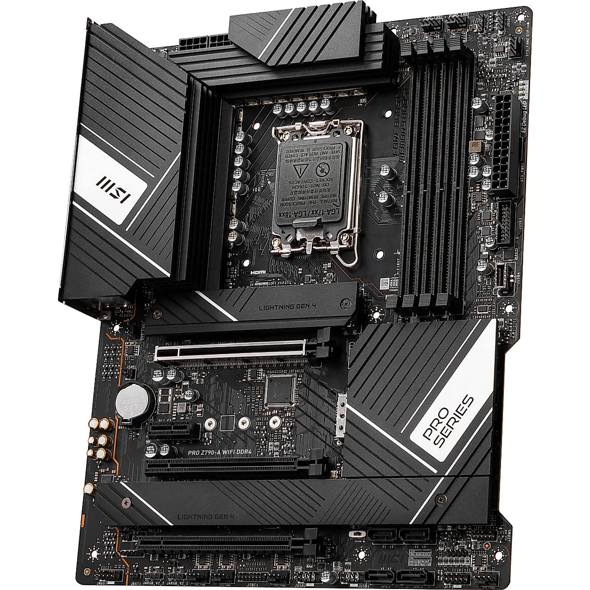 MSI PRO Z790-A WiFi DDR4 ProSeries Motherboard (Supports 12th/13th/14th Gen Intel Processors, LGA 1700, DDR4, PCIe 5.0, M.2, SATA 6G, 2.5Gbps LAN, USB 3.2 Gen2, Wi-Fi 6E, Bluetooth 5.3, ATX)