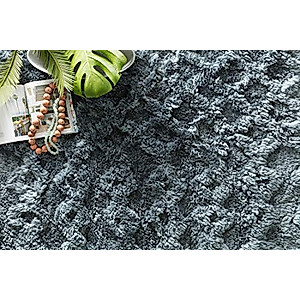 Loloi Caspia X Justina Blakeney Shag Collection Area Rug, 9'3" X 13', Teal