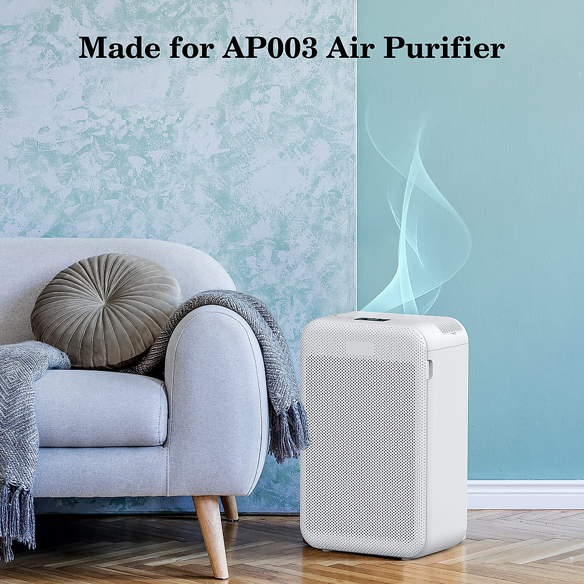 Air Purifier Replacement Filter, 3-in-1 True HEPA Filter Compatible with AP003 Air Purifier