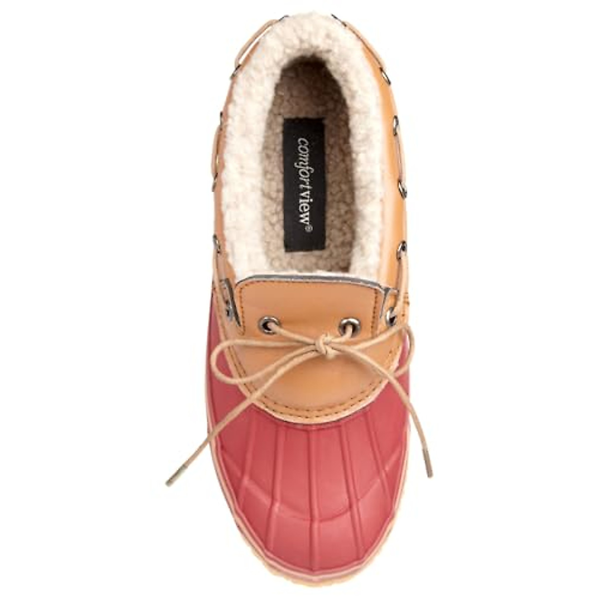 Comfortview Women's Wide Width The Storm Waterproof Slip-On Sneaker - 8 1/2 W, Black