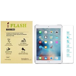 IFLASH 2 Pack Tempered Glass Screen Protector For Apple iPad 9.7 Inches 2018, 2017, iPad Pro 9.7 Inch, iPad 5th, 6th Generation, iPad Air, iPad Air 2, (NOT FOR iPad Air 3) – Crystal Clear