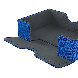 Cards Lair 400+ Convertible Deck Box | Double-Sleeved Card Storage | Premium Card Game Protector | Nexofyber Surface | Holds up to 400 Cards | Blue Color | Made by Gamegenic