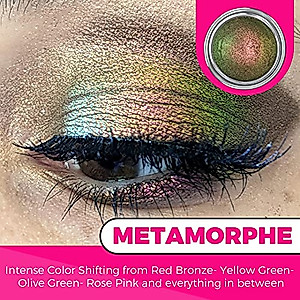 Concrete Minerals MultiChrome Eyeshadow, Intense Color Shifting, Longer-Lasting With No Creasing, 100% Vegan and Cruelty Free, Handmade in USA, 1.5 Grams Loose Mineral Powder (Metamorphe)