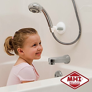 Changing Lifestyles Safe-er-Grip Portable Shower Arm, Contrasted White with gray accents