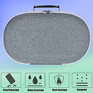 Aenllosi Hard Carrying Case Compatible with The Meta Quest 3S/Oculus Quest 3/Pro VR Headset,Touch Controller,Charging Dock & Other Accessories(Black Inner Blue,Case Only)