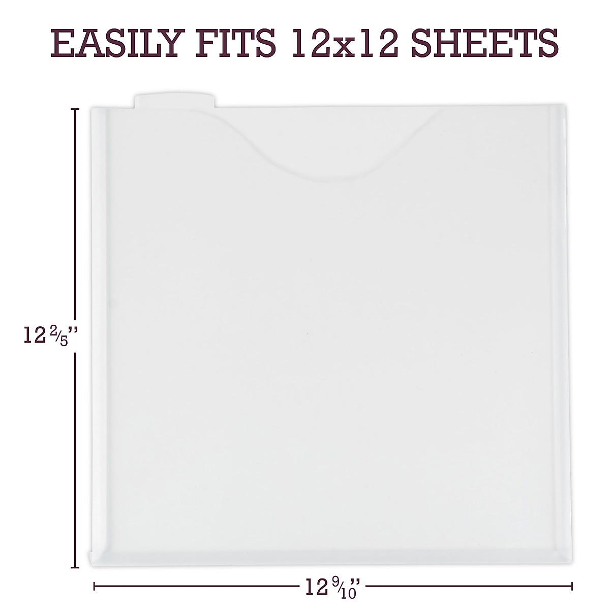 Samsill Scrapbook Paper Storage Organizer, 12 Count of Individual Top Loading Files with Customizable Tabs, Holds 12 x 12 Inch Scrapbook Paper, Vinyl Paper, Photos, Clear, PVC and Acid Free, 12 Pack