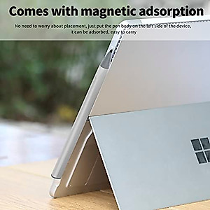 SSS·GRGB Stylus Pen for Microsoft Surface Pro9/8/X/7/6/5/4/3 Surface Go 3/2/1 Surface 3/Laptop/Studio/Book 4/3/2/1 with 4096 Tilt Pressure Palm Rejection Magnetic Attachment Rechargeable, Silver