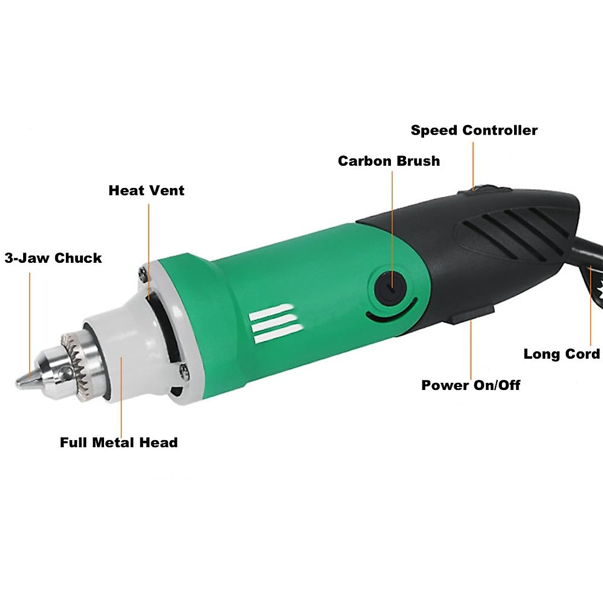 Rotary Carver Tool 480W Power Electric Die Multifunction Grinder 30000RPM High Speed