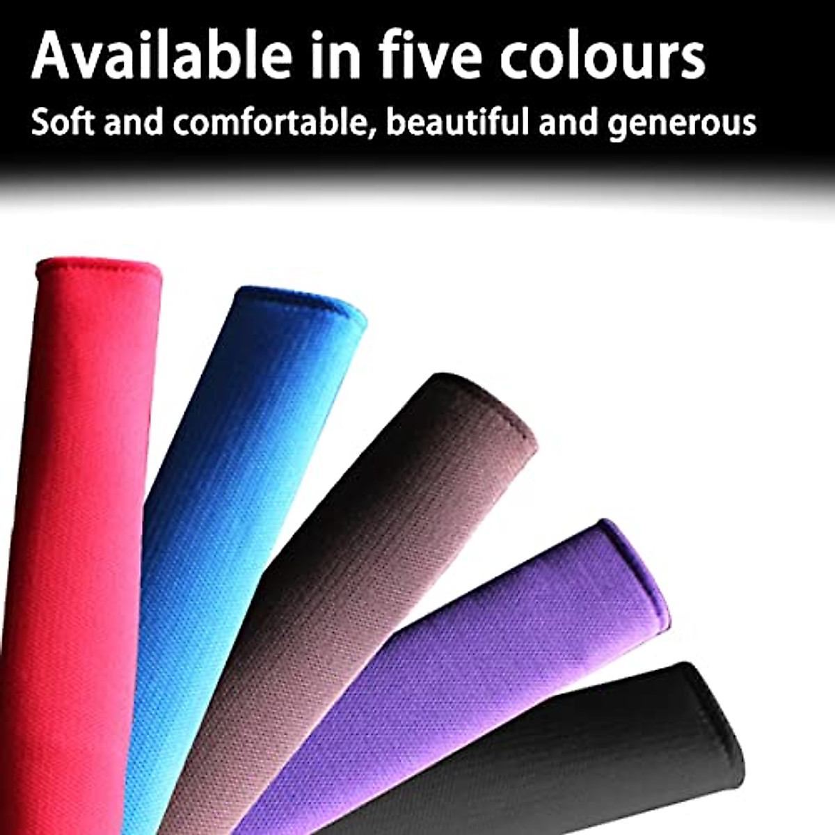 8sanlione Soft Seat Belt Shoulder Pad, Car Safety Strap Covers for More Comfortable Driving, Auto Safe Belt Neck Cushion Protector, Harness Pads Compatible with All Cars and Backpack (Coffee)