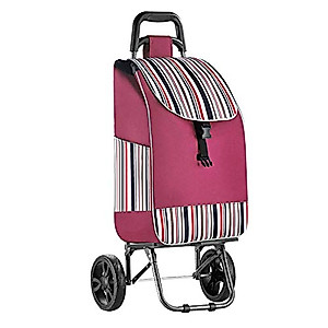 ATAAY Lightweight Foldaway Shopping Trolley, Waterproof Folding Shopping Cart with Wheel Bearings Platform Prevent Sagging Easy Storage (Style 5 70 Pounds Capacity) (Style 5 70 Pounds Capacity)