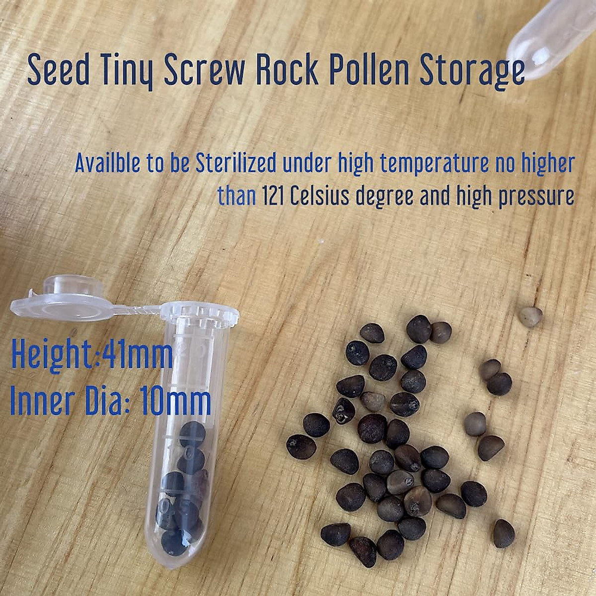 LAMPPE 4 Size 0.2ml 0.5ml 1.5ml 2ml Microcentrifuge Tube Graduated Holder Vial Tiny Container with Snap Cap, Clear EP Tube for Tiny Seeds Scre Storage Sample Tube (100 in Total)