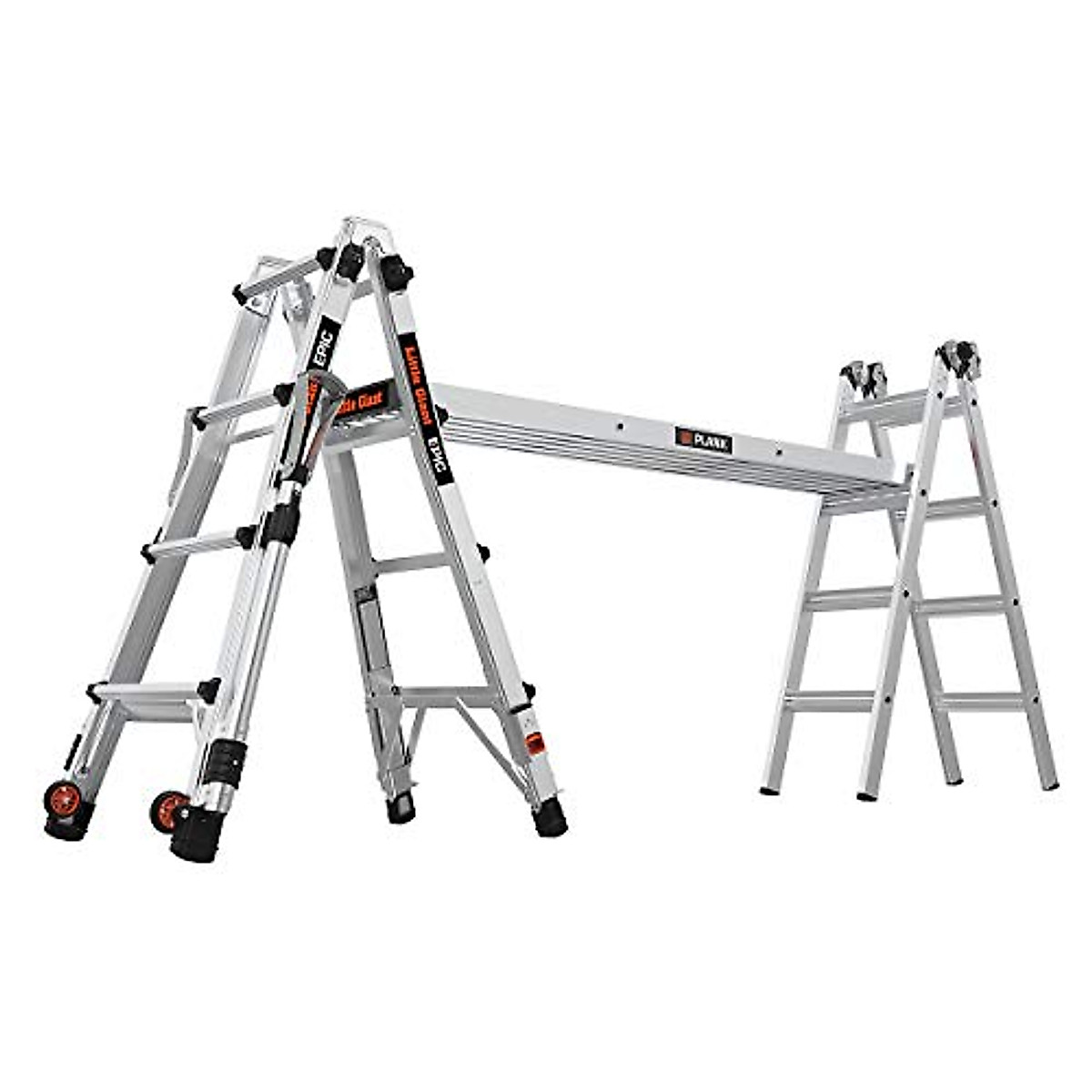 Little Giant Ladders, Epic, M17, 17 foot, Multi-Position Ladder, Aluminum, Type 1A, 300 lbs weight rating, (16817-818)