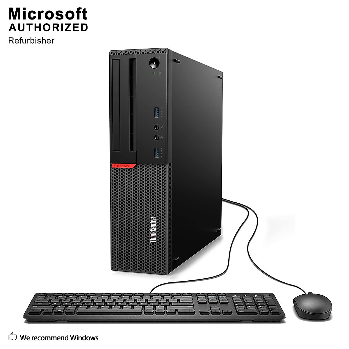 Lenovo ThinkCentre M900 Small Form Factor PC, Intel Quad Core i5-6500 up to 3.6GHz, 8G DDR4, 500G, WiFi, BT 4.0, DVD, Windows 10 64-Multi-Language Support English/Spanish/French (Renewed)