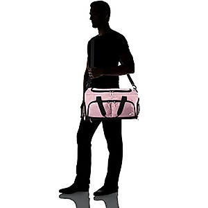 Ultimate Gym Bag 2.0: The Durable Crowdsource Designed Duffel Bag with 10 Optimal Compartments Including Water Resistant Pouch (Pink, Medium (20"))