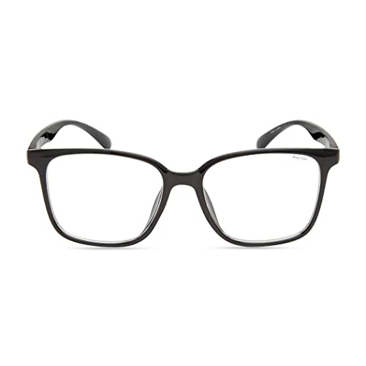 Kenneth Cole REACTION unisex adult Kc1503-b Blue Light Blocking Eyewear Frames, Shiny Black, 52mm US