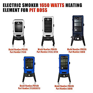 Grill Heating Element Replacement Part for Pit Boss Electric Smoker 2 Series Analog & 3 series Digital Electric Vertical Smoker , 120V, 1650W