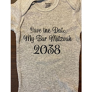 Bat mitzvah 2037 2038 baby girl onesie ® bar mitzvah jewish boy onesie ® bodysuit infant one piece