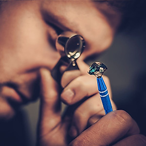 ANCIRS 3 Pack Stainless Steel 4-Claw Pick up Tool for Small Parts Pickup, 4 Prongs Grabber for Tiny Objects in Home, Office - IC Chip, Electronic Components, Nails Clamping- Gold & Silver & Blue