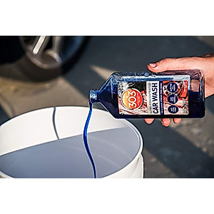 303 Products Car Wash with Wash Mitt Bubble Gum Scent, 18 fl. oz. (30577) , Blue