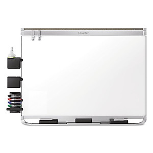 Quartet Magnetic Whiteboard, Porcelain, White Board, Dry Erase Board, 6' x 4', Aluminum Frame, Prestige 2 Duramax (P557AP2)
