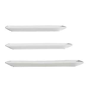 AmazonCommercial 3-Piece Porcelain, Party Platter Appetizer, Dinner, Dessert Set, White