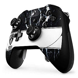 Skinit Decal Gaming Skin Compatible with Xbox One Elite Controller - Officially Licensed NBA Brooklyn Nets Marble Design