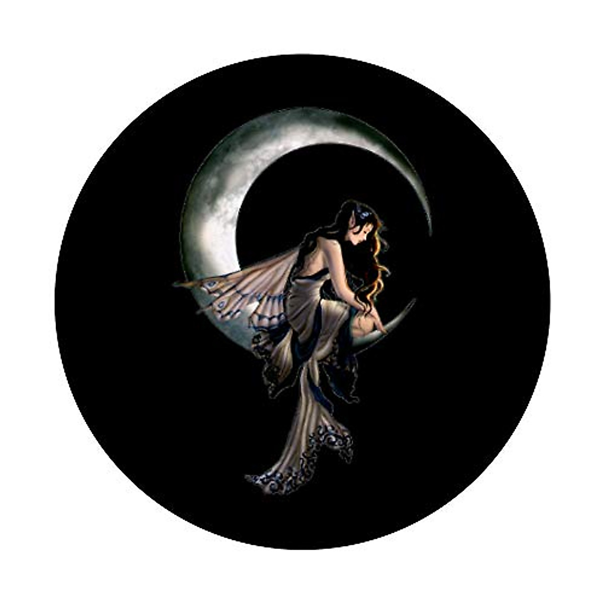 Goddess On Crescent Moon With Fairy Wings PopSockets PopGrip: Swappable Grip for Phones & Tablets