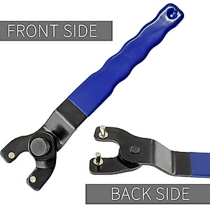Cionyce Adjustable Pin Spanner Wrench Lock-Nut Angle Grinder Wrench for Dewalt Makita and Other 4 Inch to 9 Inch Angle Grinders