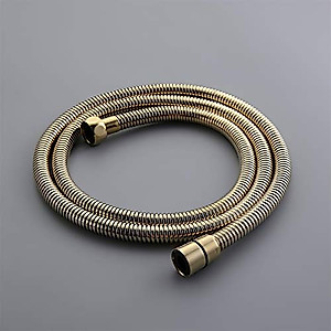 JiaYouJia Modern Brushed Gold Freestanding Tub Faucet with Handheld Spray Floor Mounted Bathtub Faucet Single Handle Tub Filler Lead-free Solid Brass