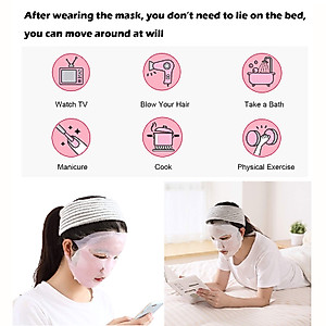 Angzhili 2 Pack Silicone Moisturizing Mask for Sheet Mask,Reusable Facial Mask Cover with Hook,Sheet Mask Cover for Slow Down the Evaporation of Mask Essence,Face Care Tool (White)