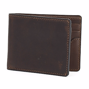 FRYE Men's Logan Slim Id Billfold, Dark Brown, One Size