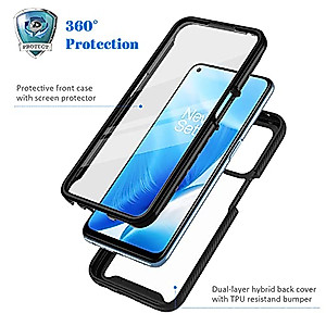 seacosmo Magnetic Case for Oneplus N200, Screen Protector and Camera Lens Protector, [Military Grade][Full Body Protection], for Oneplus N200 Case, Black