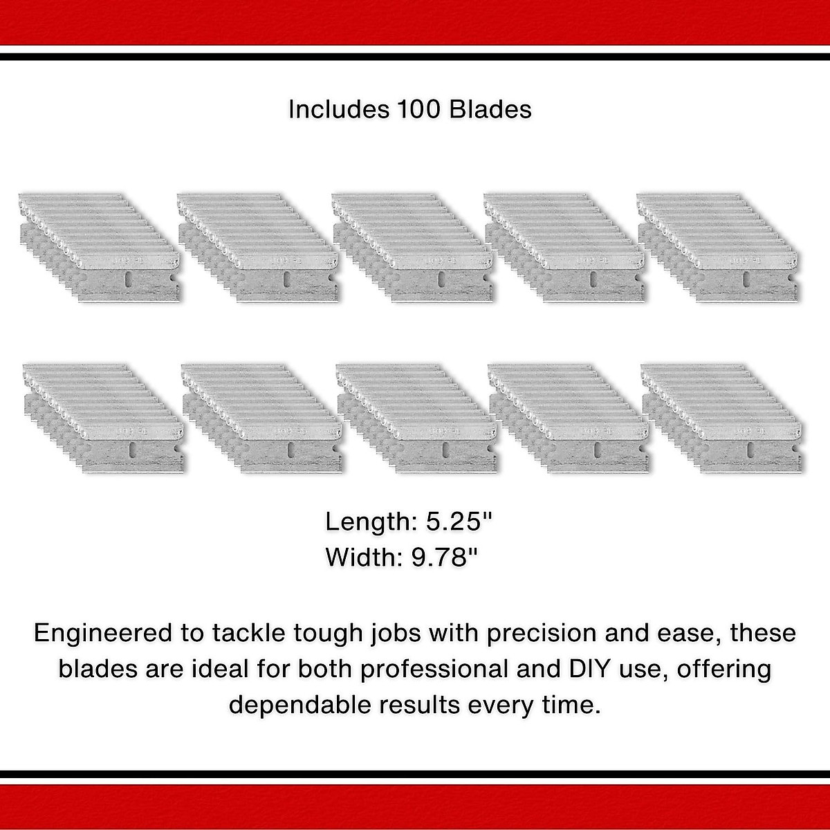 American Line Single Edge Razor Blades with Pop Up Dispenser - 100-Pack - 0.009" Heavy Duty High Carbon Steel for Extra Durability and Long Life - 65-0502