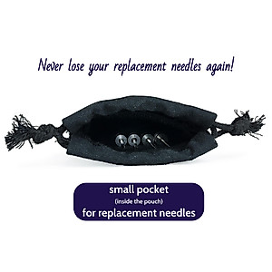 Pifito Ball Pump - Dual Action Hand Air Pump for Soccer Ball, Football, Basketball and Inflatables - Convenient Storage Pouch included - with 4 Additional Needles (1 Pack)