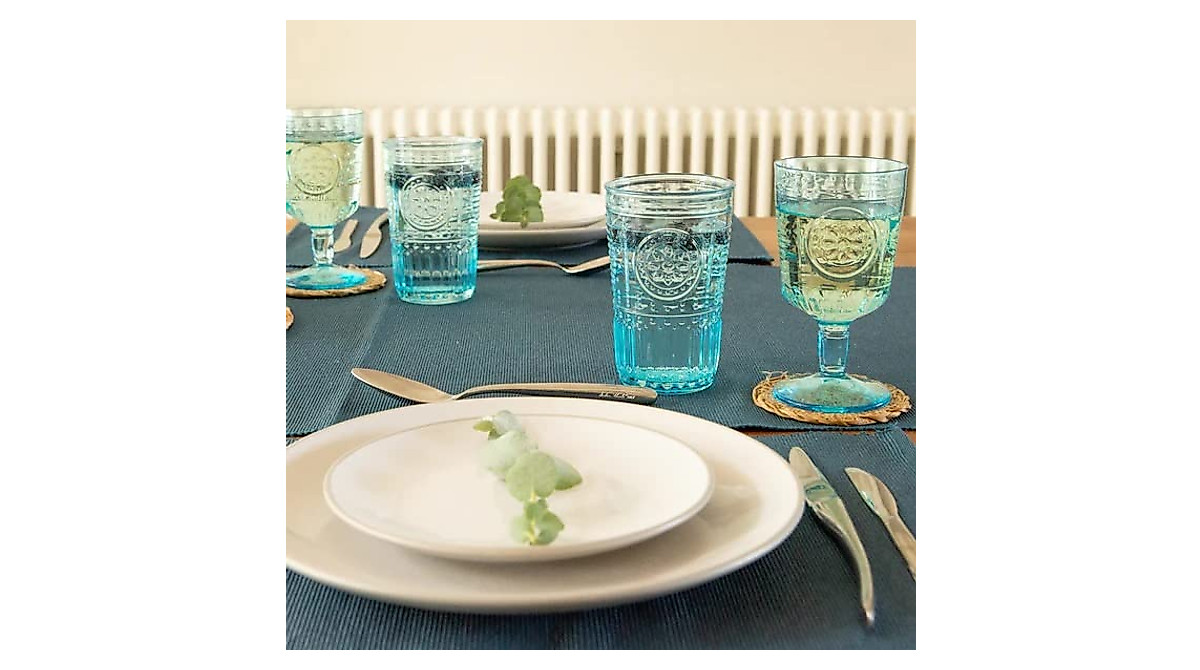 Bormioli Rocco Romantic Set Of 6 Cooler Glasses, 16 Oz. Colored Crystal ...