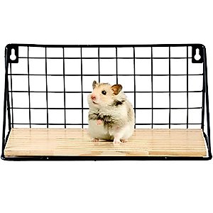 Natural Wood Stand Platform Rectangle Hamster Perch Standing Board Rat Activity Playground Cage Accessories for Rat Mice Gerbil Dwarf Hamster Squirrel Bird