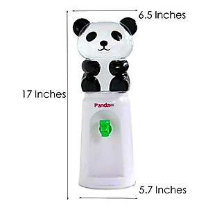 Panda Water Dispenser, 2.5 Liters Mini Bottled Cooler Drinking Stand for Office Desk, Room Table, Kitchen Counter - White