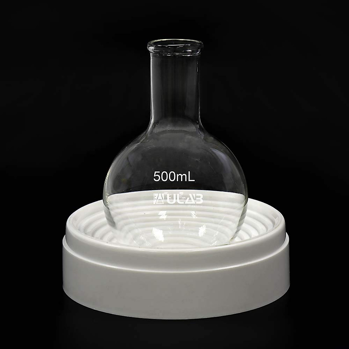 ULAB Boiling Flask of Round Bottom Set, 2pcs of Vol.250ml, Borosilicate 3.3 Glass Material, UBF1004