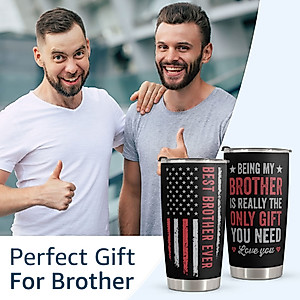 Macorner Brother Gifts - Tumbler 20oz - Birthday Christmas Gifts for Brothers From Sister Brother - Gifts For Men Big Brother Little Brother Siblings Brother In Law - Brother Gifts From Sister