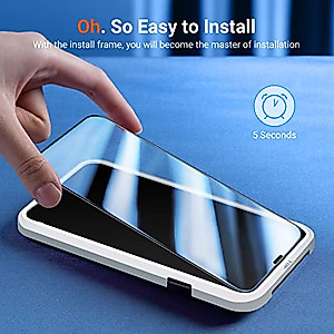 TORRAS Diamond Shield iPhone 12 Pro Max Screen Protector [10X Military Grade Protection] [2 Pack] Fingerprint Resistant [Eye-Protection] 9H Tempered Glass Screen Protector for iPhone 12 Pro Max, 6.7" Shatterproof] 9H Anti-Scratch with Install Frame 6.7",