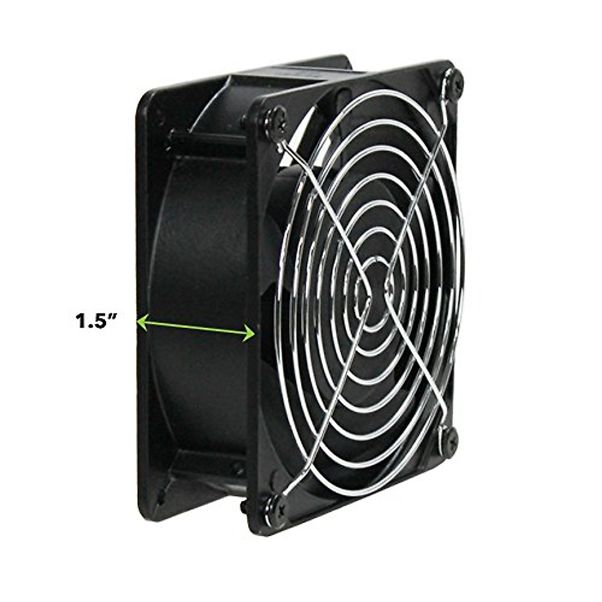 NavePoint AC Fan Kit for Server Rack Cabinet Computer Case 12 cm, 110V