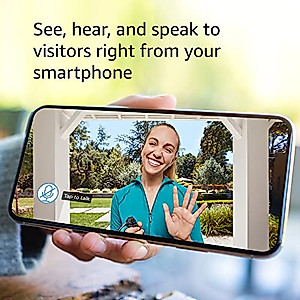 Blink Video Doorbell (White) + Mini Camera (Black) | Two-Way Audio, HD Video, Motion and Chime Alerts | Works with Alexa